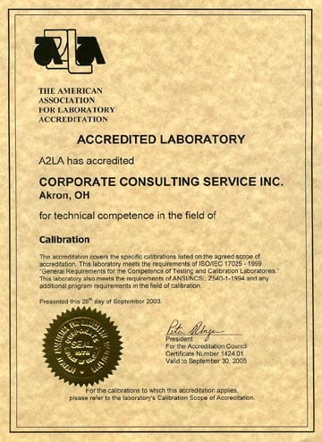 ISO/IEC 17025 Accredited Laboratory