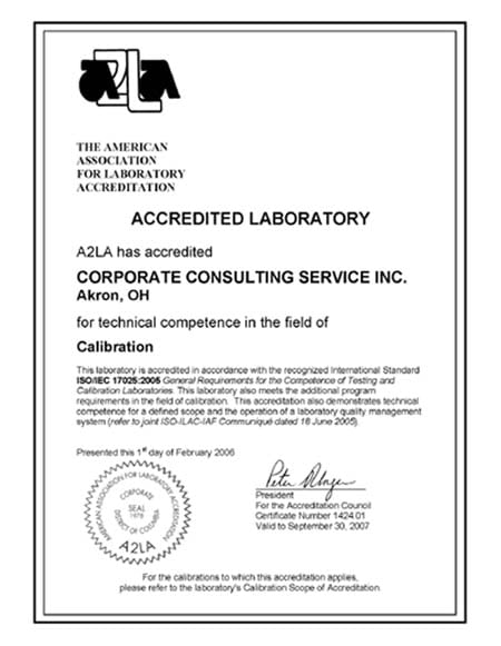 ISO/IEC 17025 Accredited Laboratory